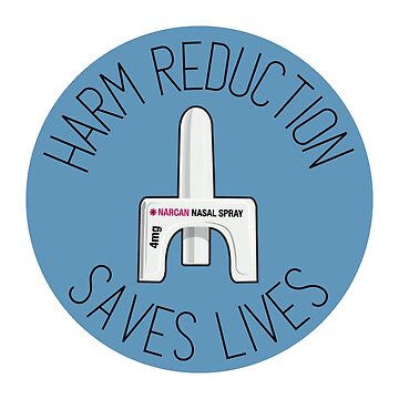 "Harm Reduction Blue " Sticker for Sale by sydneyjdg | Redbubble