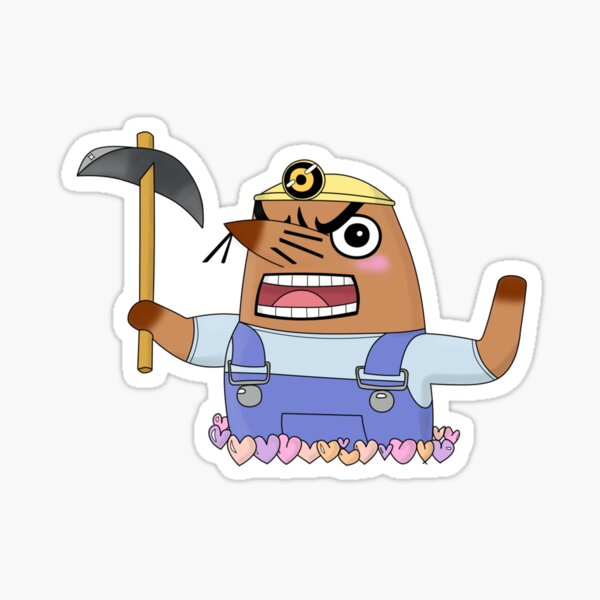 "Angry mole in pastel" Sticker for Sale by sasako-art | Redbubble