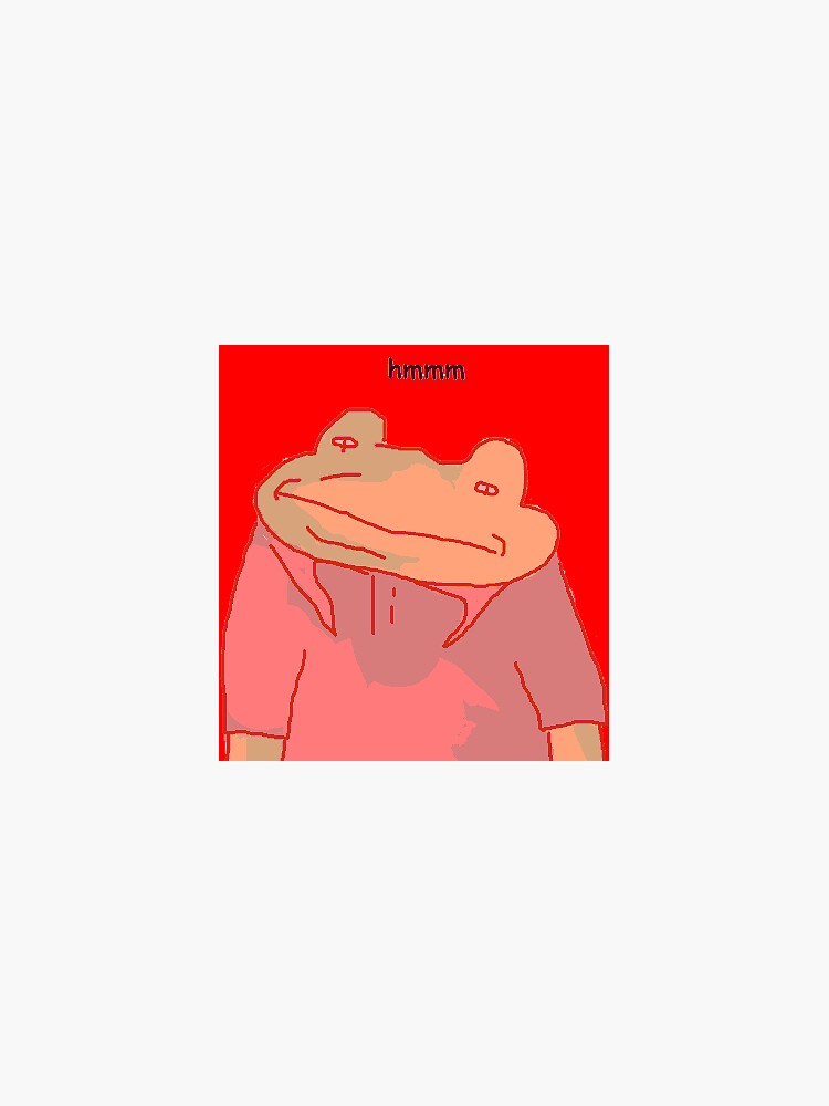 "hmm frog" Sticker for Sale by vaudevillainy | Redbubble