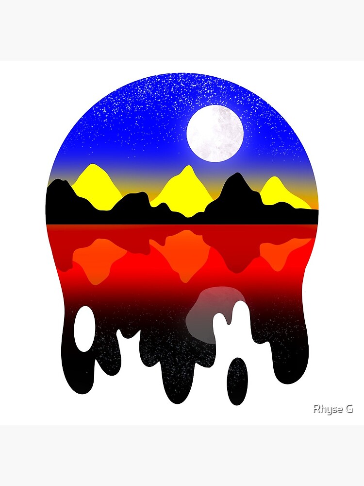 "Subtle Pride Merch: Polyamorous Moonlight Mountain Landscape Drip ...