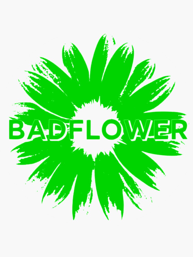 "badflower green logo " Sticker for Sale by ImpressionzNHS | Redbubble