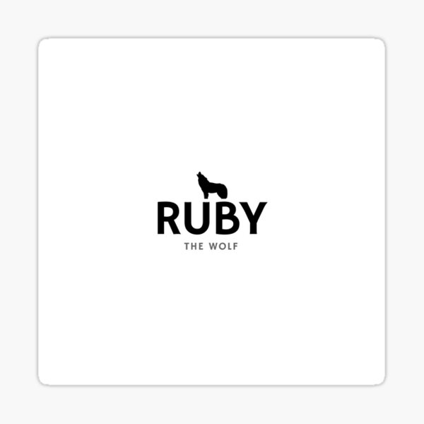 "Ruby Logo" Sticker by awhitefairytale | Redbubble