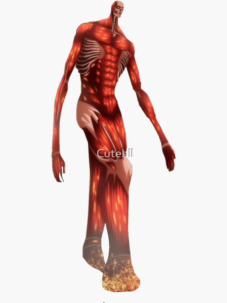 "Attack on Titan-Colossal Titan" Sticker by Cutebll | Redbubble