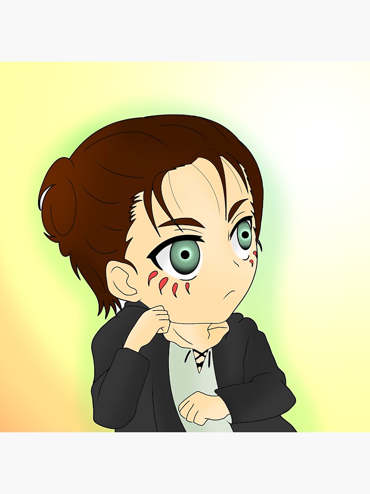 "Eren Jaeger Season 4 Chibi" Sticker for Sale by UseYourWings | Redbubble
