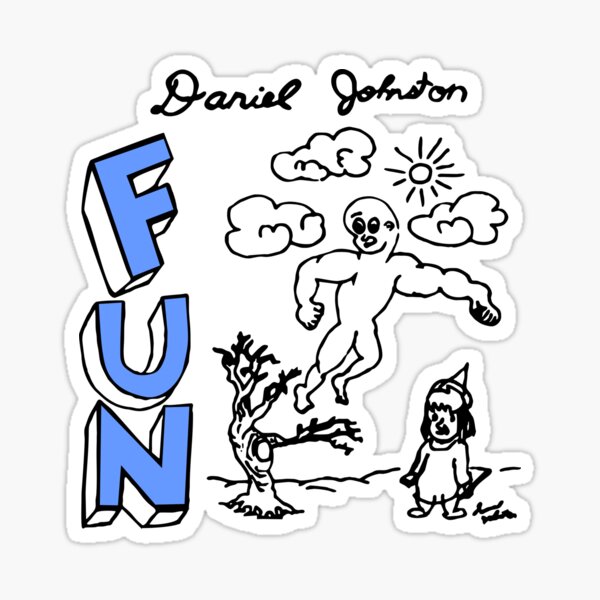 "Daniel Johnston Fun" Sticker by Luciannart | Redbubble