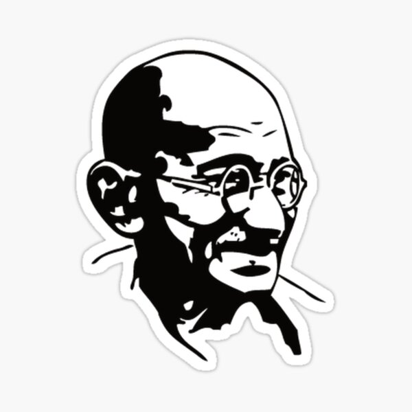 "Mahatma Gandhi" Sticker by greylectric | Redbubble