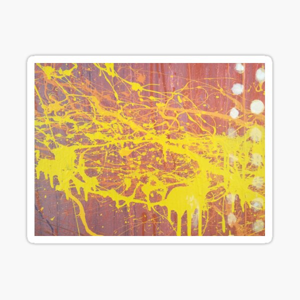 "Yellow Neuronoid" Sticker by Andykinoz | Redbubble