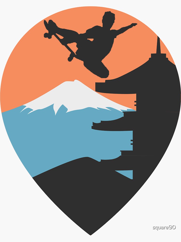 "Mount Fuji Stalefish" Sticker for Sale by square90 | Redbubble