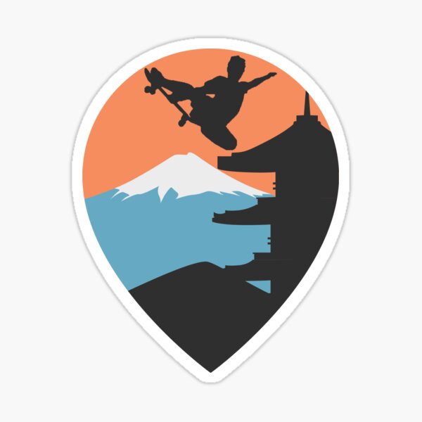 "Mount Fuji Stalefish" Sticker for Sale by square90 | Redbubble