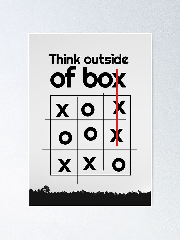 "Think Outside of the Box" Poster for Sale by Solidarityandco | Redbubble