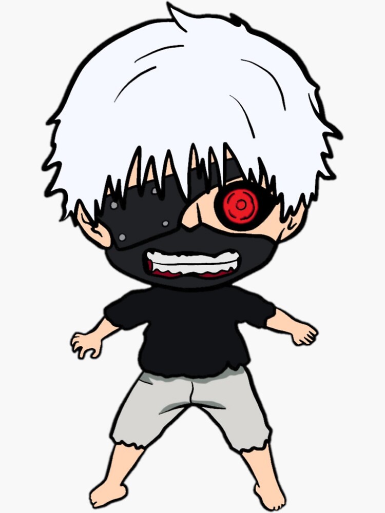 "Chibi Ken Kaneki" Sticker by KrusherUS1338 | Redbubble