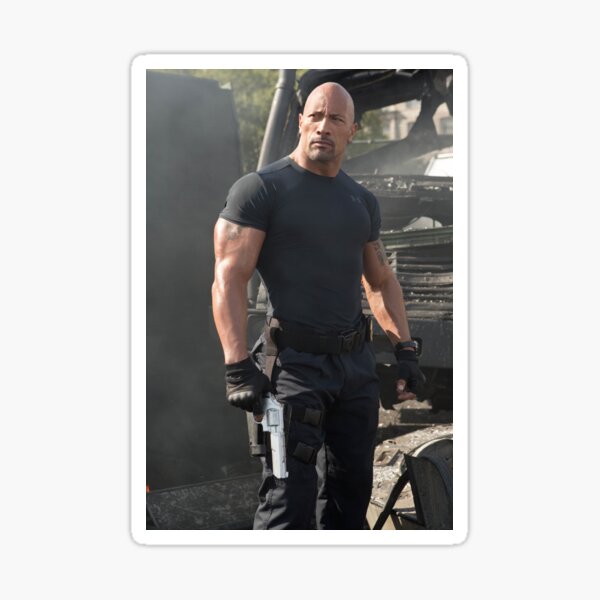 "Illustration Dwayne Johnson" Sticker by BashirNufail | Redbubble