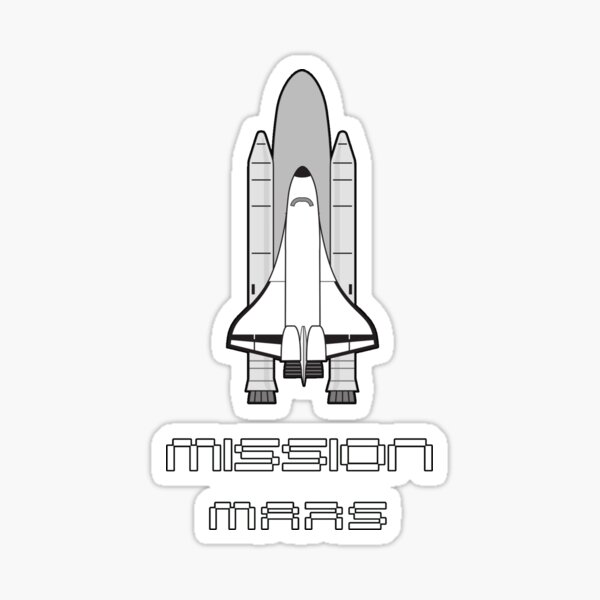"Mission Mars" Sticker by pdinternational | Redbubble