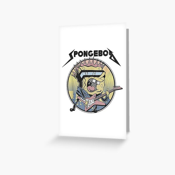 "SpongeBob SquarePants Heavy Metal Rock" Greeting Card for Sale by ...