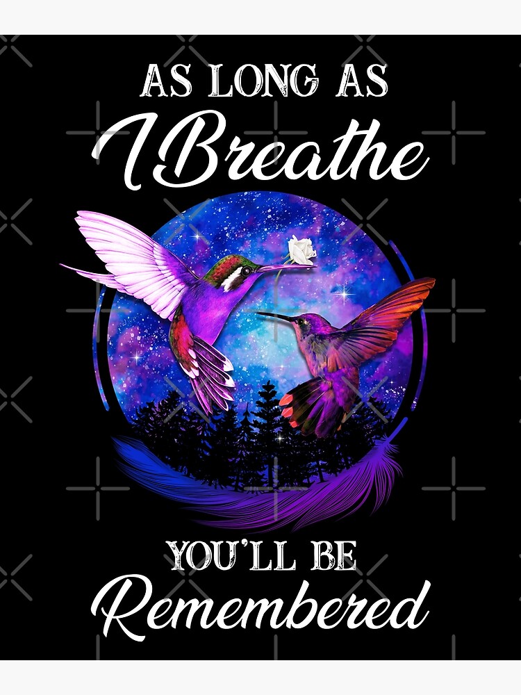 "Awesome In Loving Memory Hummingbirds Family Memorial Remembrance ...