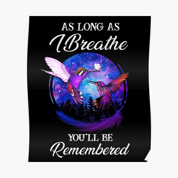 "Awesome In Loving Memory Hummingbirds Family Memorial Remembrance ...