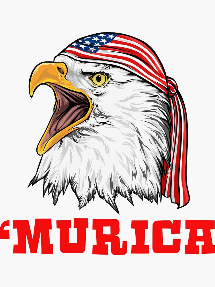 "murica bald eagle usa" Sticker for Sale by pajosudig | Redbubble