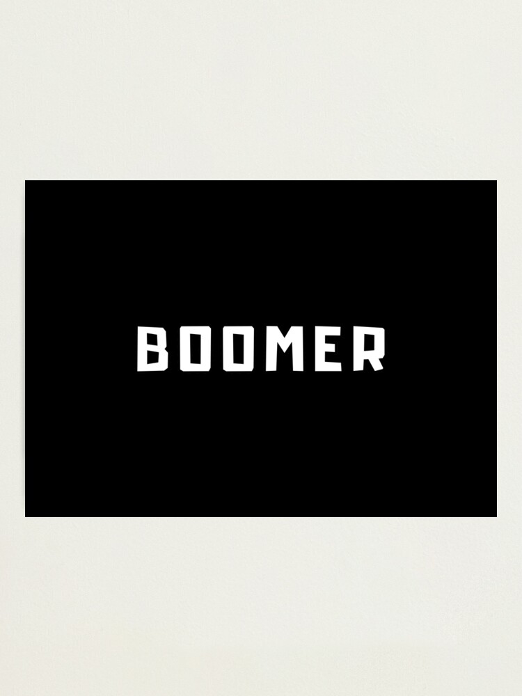 Lámina fotográfica «Texto en blanco y negro de Boomer» de PinchiDesign ...