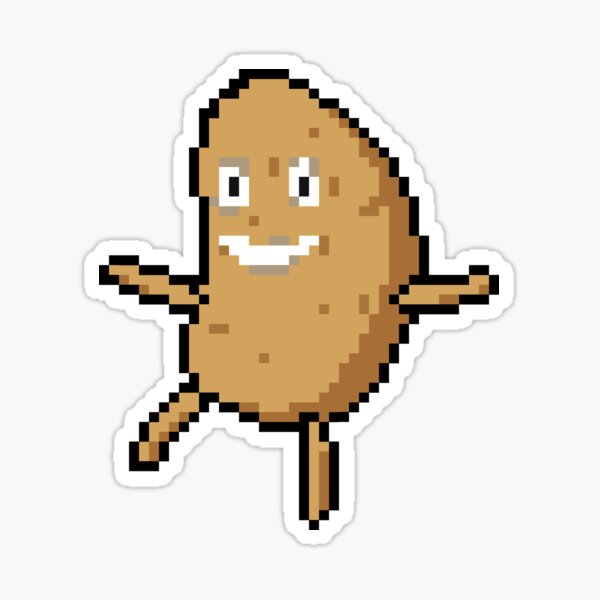 "Pixel Potato - Papatoo" Sticker for Sale by papatoo | Redbubble