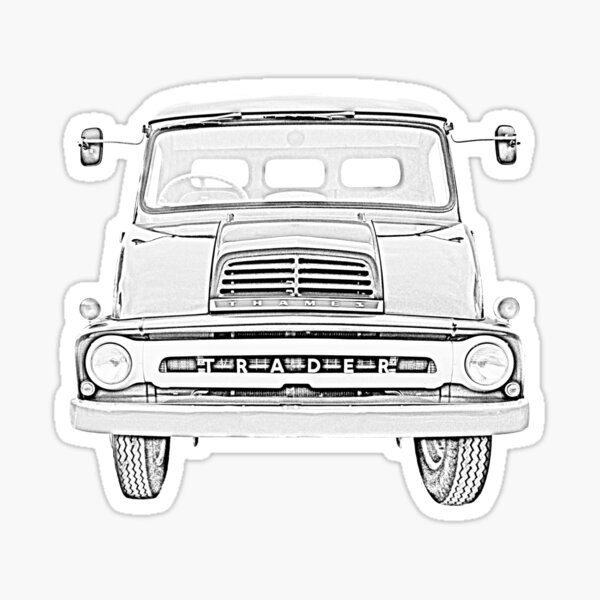 "Thames Trader 1960s classic British heavy lorry" Sticker for Sale by ...