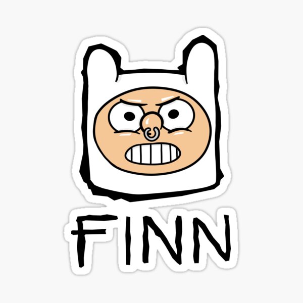 "Aggressive Finn" Sticker by Soloma- | Redbubble
