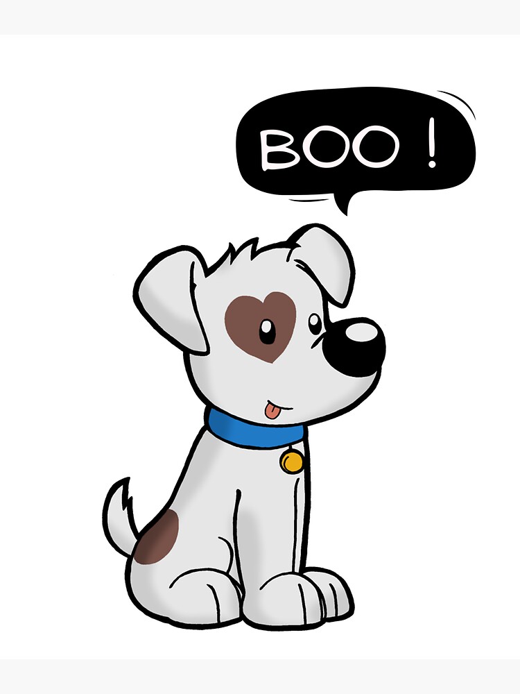 "BOO ! Dog Sticker Doggy Pet Sticker and Merchendise " Sticker for Sale ...