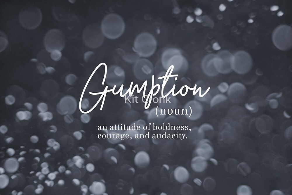 "Gumption Definition - Word Nerd Design" by Kit Cronk | Redbubble