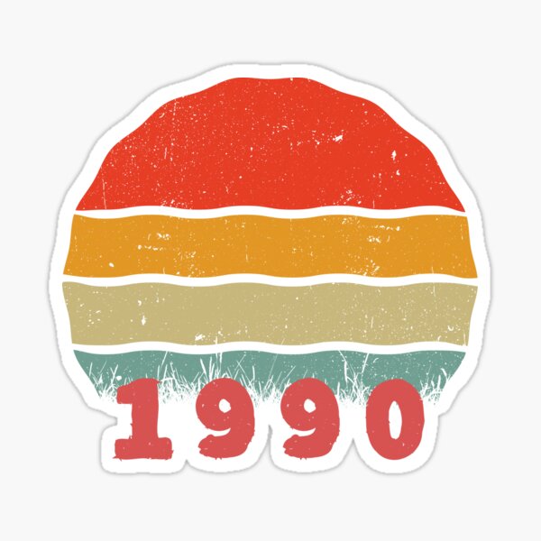 "Retro Sunset Vintage 1990" Sticker for Sale by 1908s | Redbubble