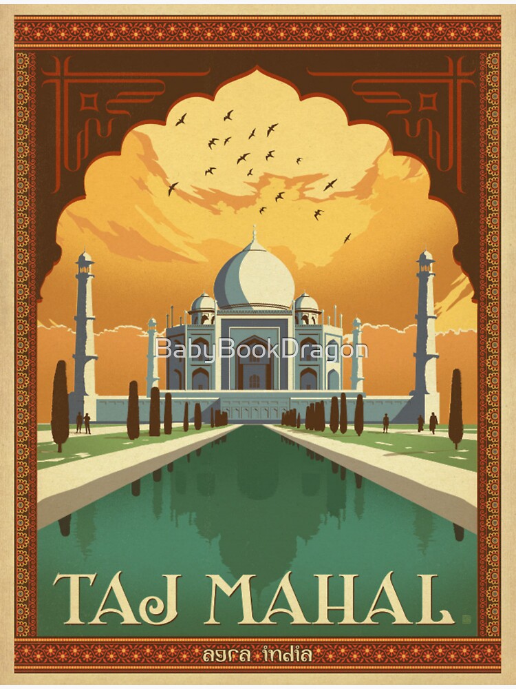 "Taj Mahal, India " Sticker by BabyBookDragon | Redbubble
