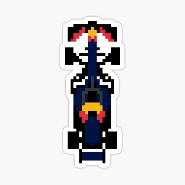 "Red Bull F1 Car pixel art " Sticker for Sale by ssousogai | Redbubble