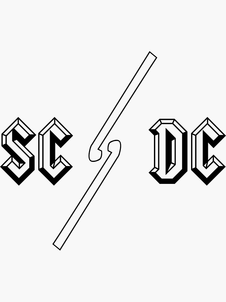 "SC / DC" Sticker for Sale by xyoopx | Redbubble