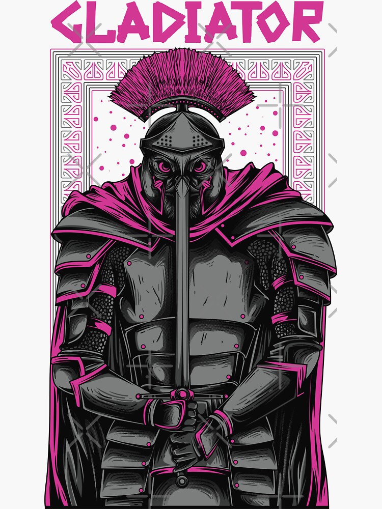 "PINK GLADIATOR" Sticker for Sale by diego75bcn | Redbubble