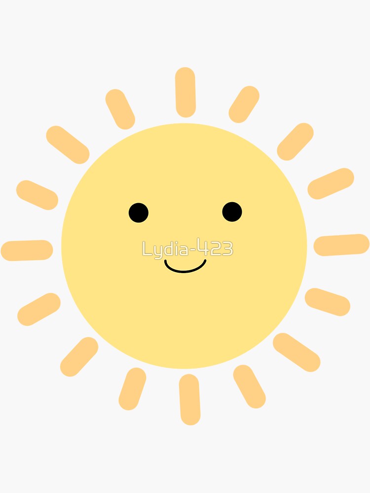 "Smiling Sun" Sticker for Sale by Lydia-423 | Redbubble