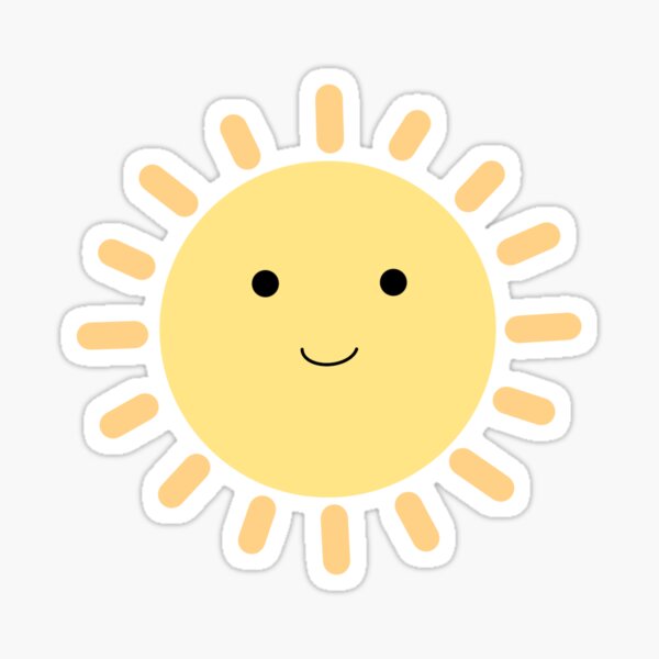 "Smiling Sun" Sticker for Sale by Lydia-423 | Redbubble