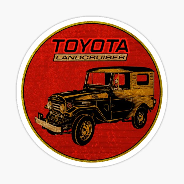"Toyota Land Cruiser" Sticker for Sale by BarnFindDave | Redbubble