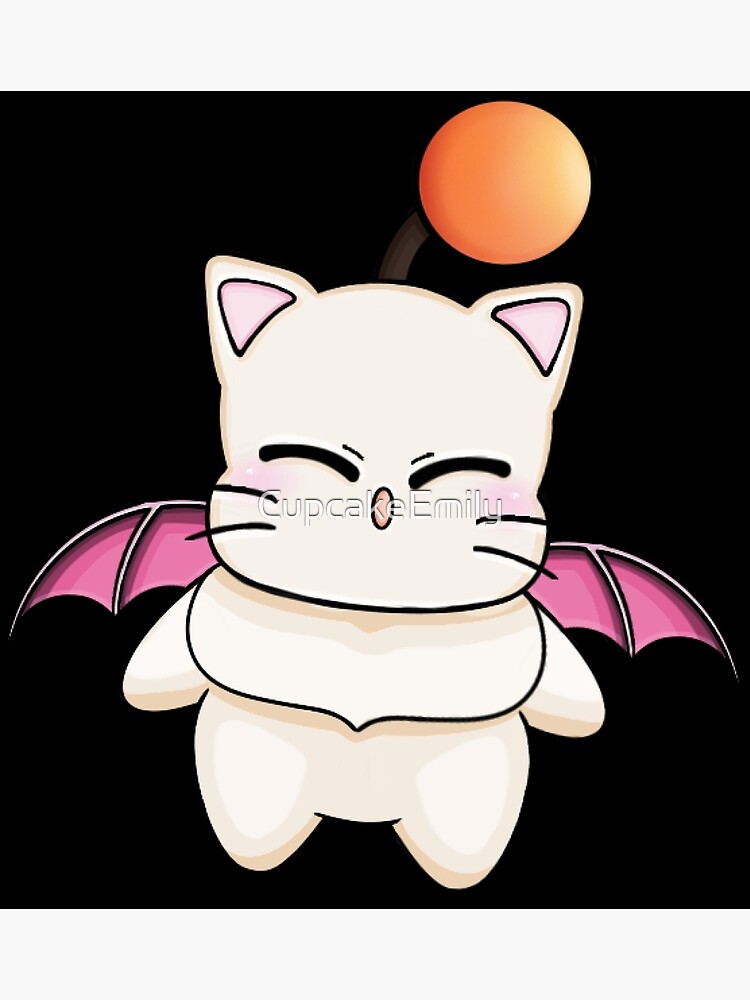 "Black Big Moogle" Poster for Sale by CupcakeEmily | Redbubble