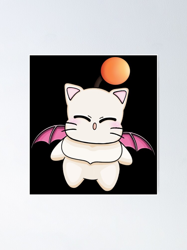"Black Big Moogle" Poster for Sale by CupcakeEmily | Redbubble