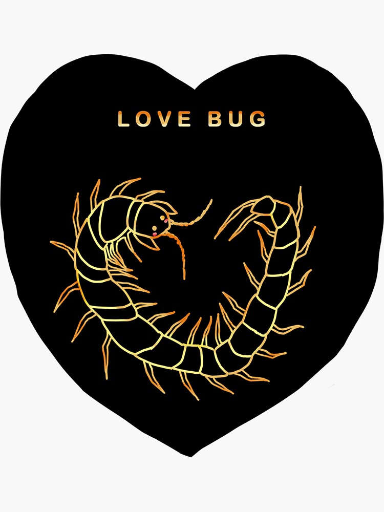 "Centipede Love Bug Sticker" Sticker by CarstenKunze | Redbubble