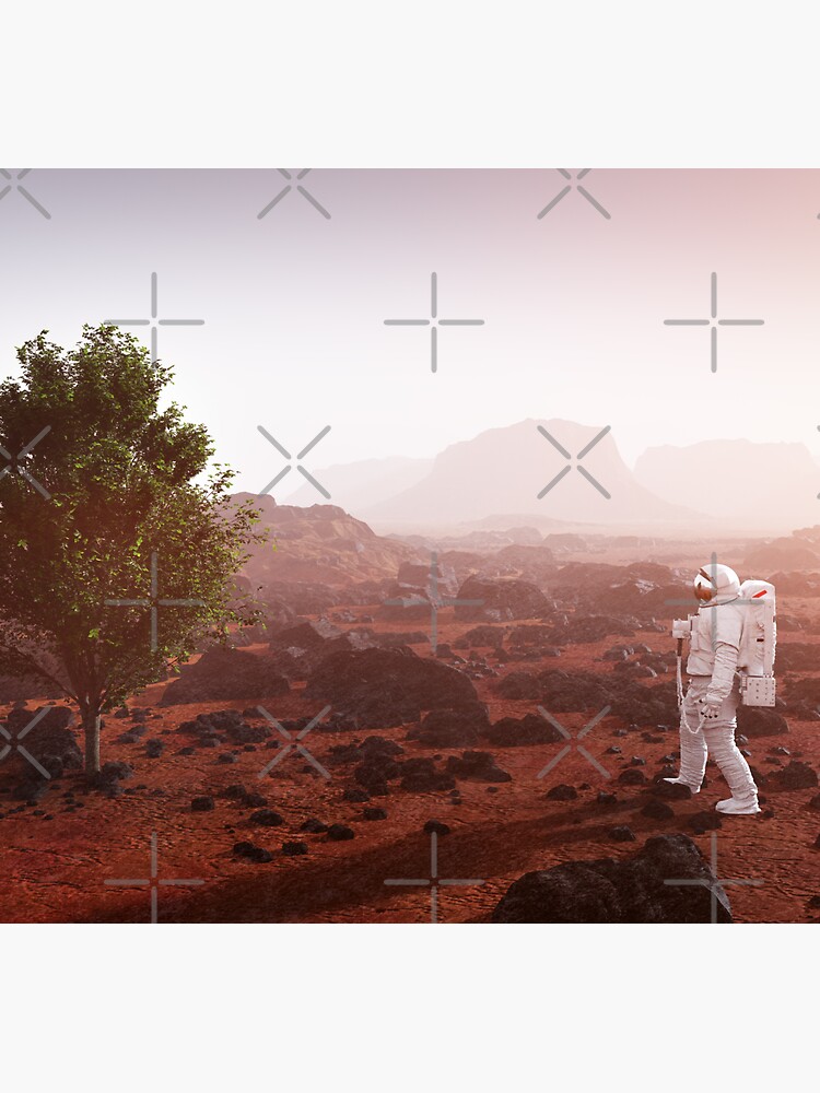 "Astronaut Doing Space Walk And Explore Planet Such As Mars. Astronaut ...