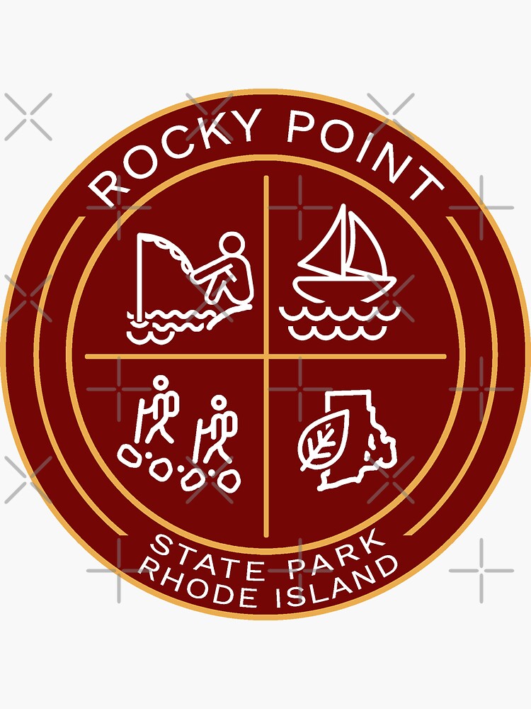 "Rocky Point State Park Heraldic Logo" Sticker by VanyaKar | Redbubble