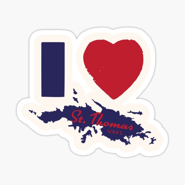 "I Heart St. Thomas USVI" Sticker for Sale by MartinRivas | Redbubble
