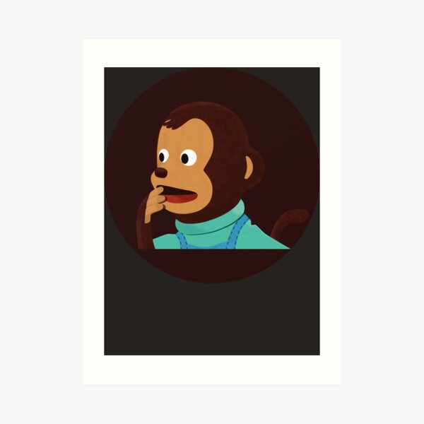 "Kento aka Pedro Surprised Shocked Monkey Meme Circle Illustration ...