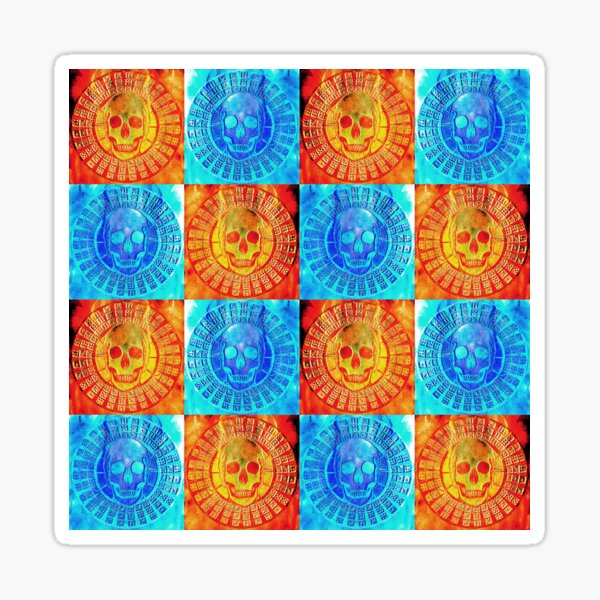 "Skull Checkered Pattern" Sticker for Sale by JohnnyBeez77 | Redbubble