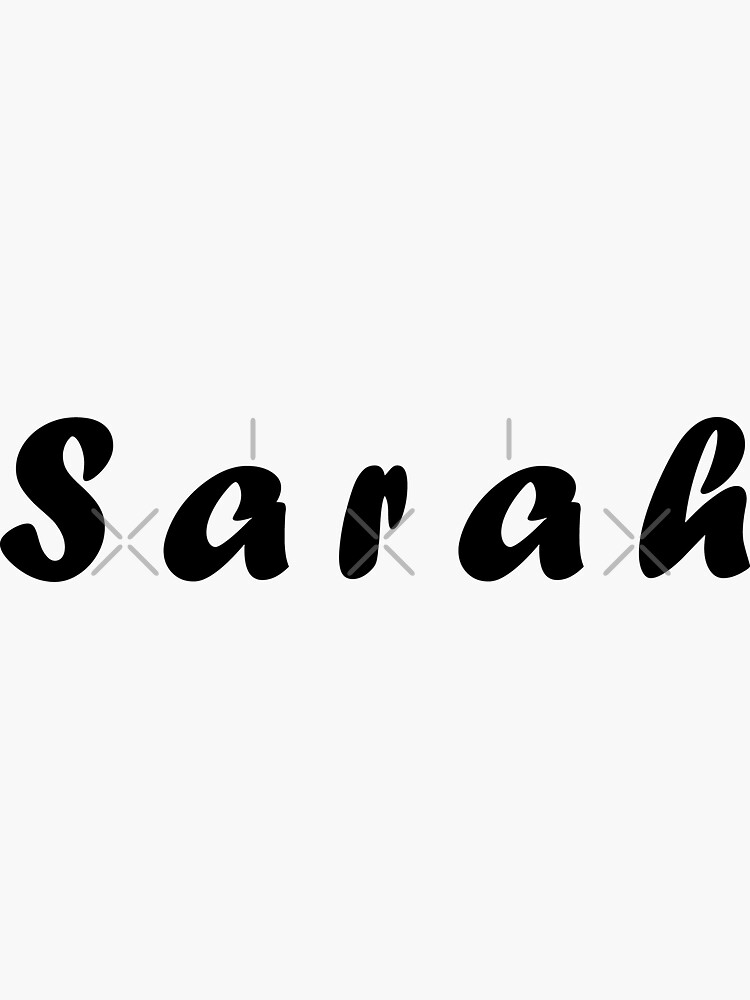 "Sarah name" Sticker for Sale by gmstockstudio | Redbubble