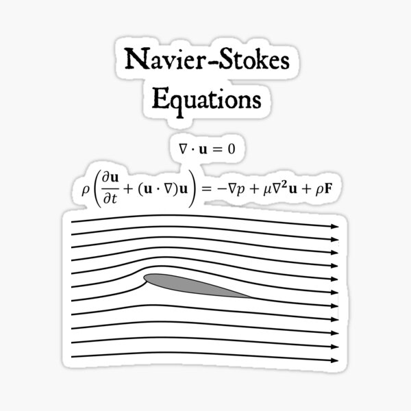 "Navier-Stokes Equations Fluid Dynamics Vintage Math Physics Design ...