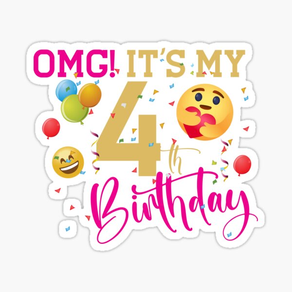 "It's My 4th Birthday , Four Year Old Birthday Girl , My Fourth ...