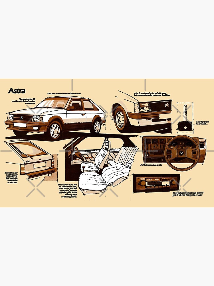 "VAUXHALL ASTRA SR - BROCHURE" Poster for Sale by ThrowbackM3 | Redbubble