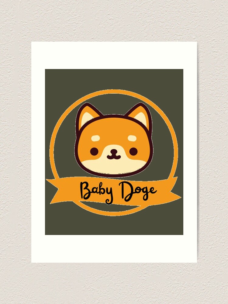 "Baby Doge logo" Art Print by Lydialee56 | Redbubble