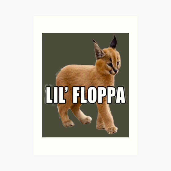"Floppa peeker meme peeking Big floppa baby caracal" Art Print for Sale ...