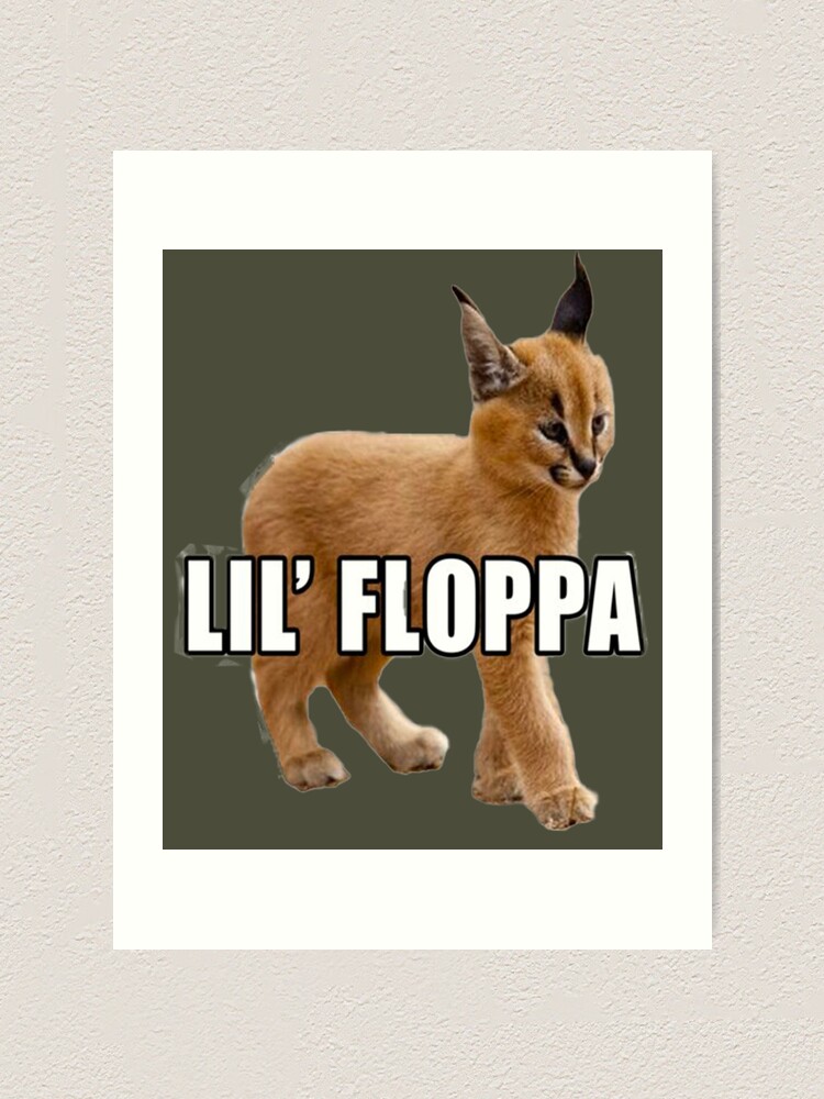 "Floppa peeker meme peeking Big floppa baby caracal" Art Print for Sale ...
